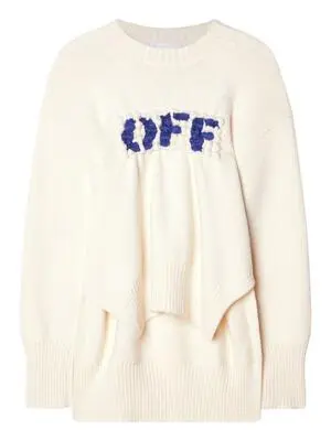 Off-White Off-logo Wool Jumper - Neutrals