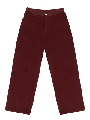 COUNTY OF MILAN Marcelo Burlon Corduroy Wide-leg Trousers - Red