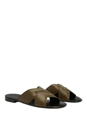 GIUSEPPE ZANOTTI Flavio Leather Sandals - Green