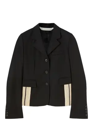 Palm Angels Side-embellished Fitted Blazer - Black