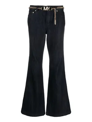 Michael Kors Mid-rise Flared Jeans - Blue