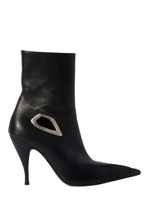 Off-White Crescent Ankle Boots - Black