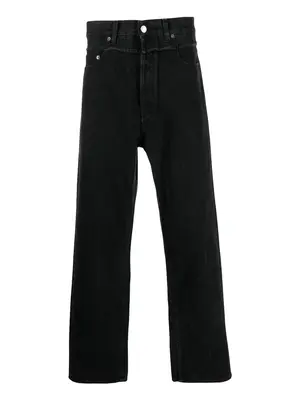 AMBUSH Frayed-trim Loose Jeans - Black