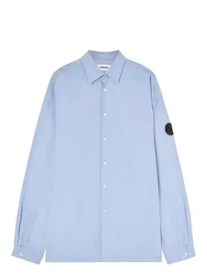 AMBUSH Logo-patch Button-up Shirt - Blue