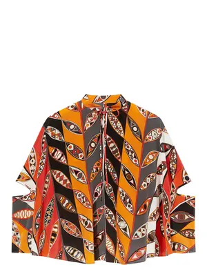 Emilio Pucci Girandole-print Blouse - Orange