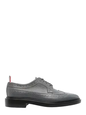 Thom Browne Almond-toe Leather Brogues - Grey