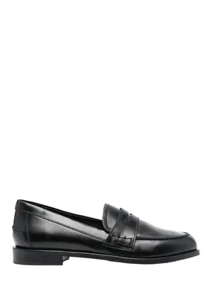 AeydĒ Oscar Penny-slot Leather Loafers - Black
