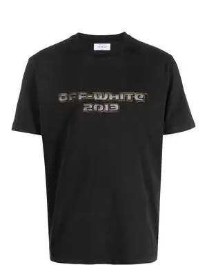 Off-White Logo-print Cotton T-shirt - Black