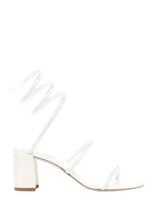 Rene Caovilla Cleo 80mm Crystal-embellished Sandals - White