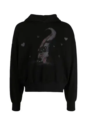 We11Done Logo-print Hoodie - Black