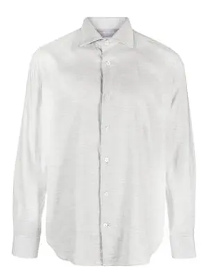 ELEVENTY Dandy Long-sleeved Cotton-lyocell Shirt