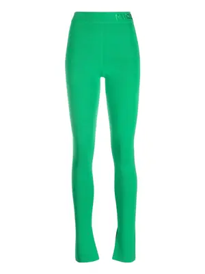 Patrizia Pepe Logo Waistband Trousers - Green