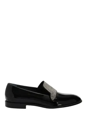 GIUSEPPE ZANOTTI Eflamm Crystal Embellished Loafers - Black