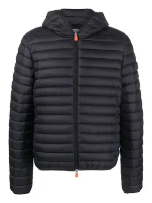 SAVE THE DUCK Concealed Hood Padded Jacket - Black