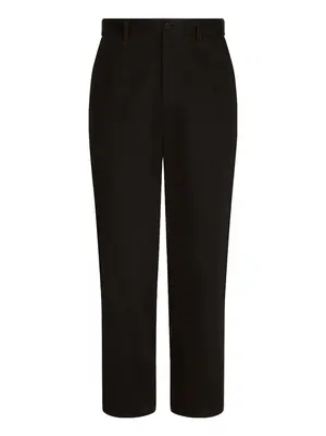 Dolce & Gabbana Front-fastening Straight-leg Trousers - Black