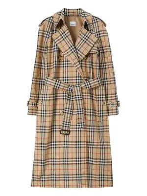 BURBERRY Burberry Vintage Check-Print Trench Coat