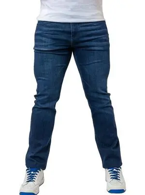 MACEOO Torn Stretch Denim Jeans - Blue