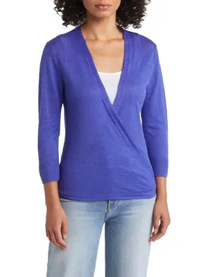 Tommy Bahama Tommy Bahama Addison Linen Blend Cardigan Bold Blue