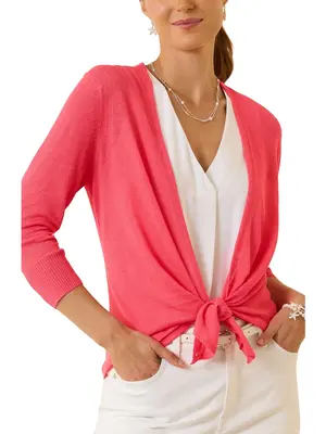 Tommy Bahama Tommy Bahama Addison Linen Blend Cardigan Paradise Pink