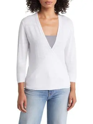 Tommy Bahama Addison Linen Blend Cardigan - White