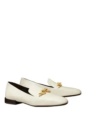 Tory Burch Jessa Loafer Flats - Light Cream/gold