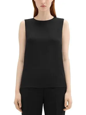Theory Silk Sleeveless Tank - Black