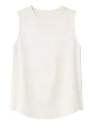 Theory Silk Sleeveless Tank - Ivory