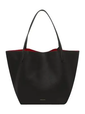 MANSUR GAVRIEL Soft Leather Everyday Tote - Black/flamma/gold