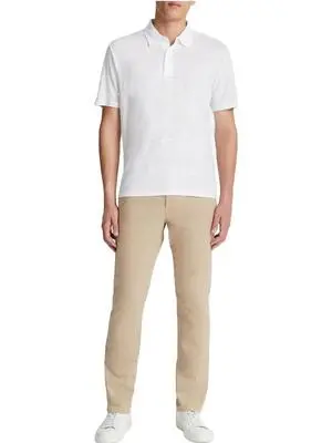 Vince Linen Polo Shirt - White