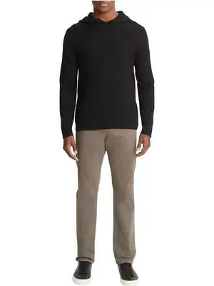 Vince Featherweight Wool Cashmere Pullover Hoodie - Black