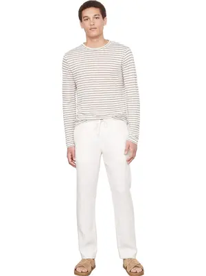 Vince Lightweight Hemp Pant - Neutral / White