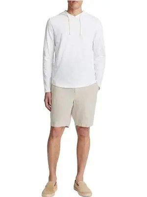 Vince Textured Cotton Hoodie - White
