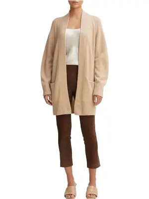 Vince Cashmere Open-front Cardigan - Brown
