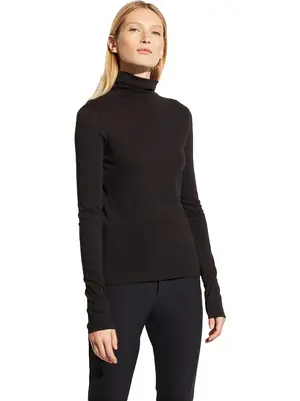 Vince Essential Long Sleeve Turtleneck - Black