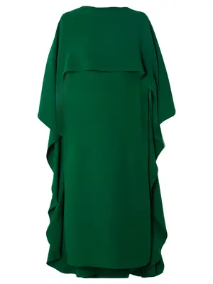 Valentino Garavani Cape-effect Midi Dress - Green
