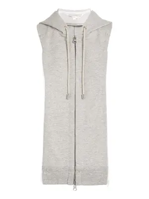 Veronica Beard Zip-up Hooded Dickey - Grey