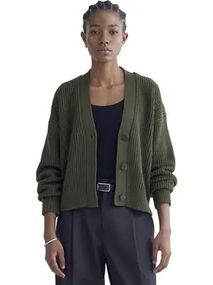 Everlane Boxy Cardigan - Dark Green