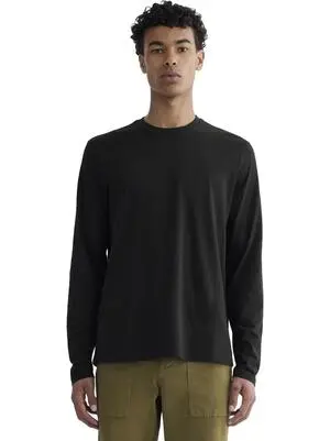 Everlane Essential Organic Long-sleeve Tshirt - Black