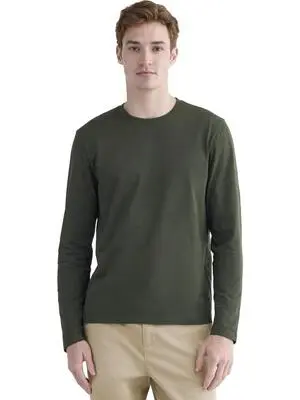 Everlane Essential Organic Long-sleeve Tshirt - Dark Green
