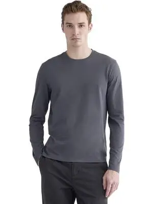 Everlane Essential Organic Long-sleeve Tshirt - Graphite
