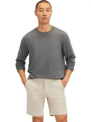 Everlane Essential Organic Long-sleeve Tshirt - Heathered Charcoal