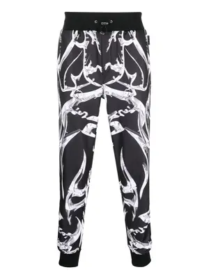 PHILIPP PLEIN Chrome Abstract-pattern Track Pants