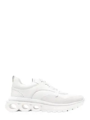 FERRAGAMO Panelled Leather Sneakers - White