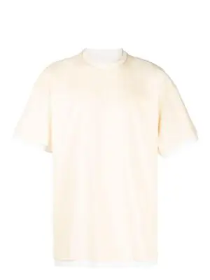 JIL SANDER Logo-print Two-tone T-shirt - Yellow