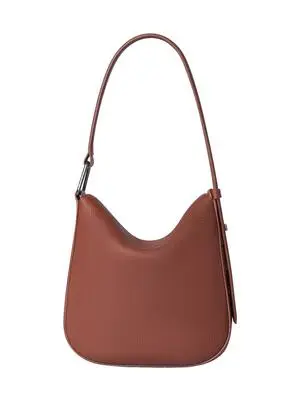 Akris Little Anna Napa Leather Hobo Bag - 044 Caramel