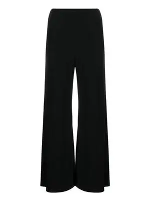 Norma Kamali Cropped Wide-leg Trousers - Black