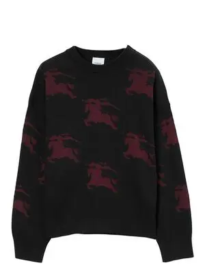 Burberry Equestrian Knight Jacquard Jumper - Black