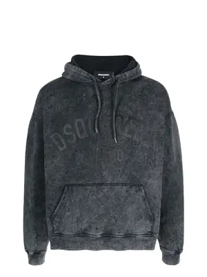 Dsquared2 Logo-print Cotton Hoodie - Grey