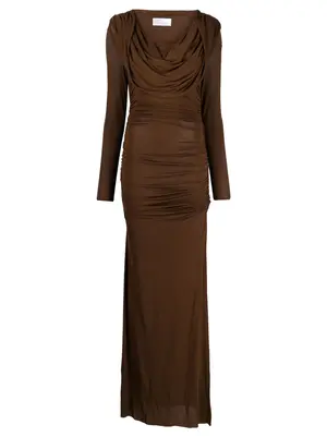 Giuseppe Di Morabito Cowl-neck Maxi Dress - Brown