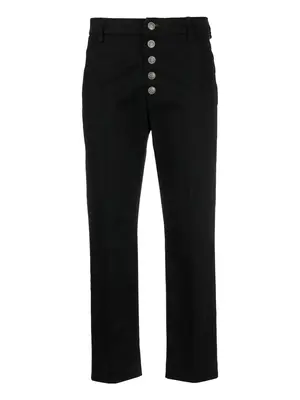 DONDUP Nima Logo-plaque Trousers - Black